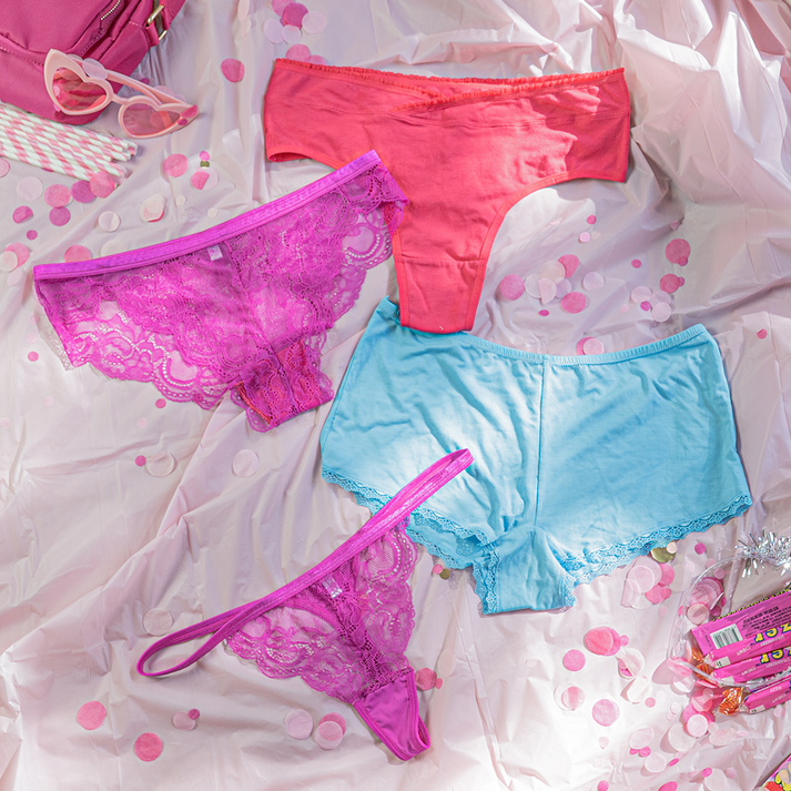 The Polly - Pink Cotton Thong – Hello Peachiee